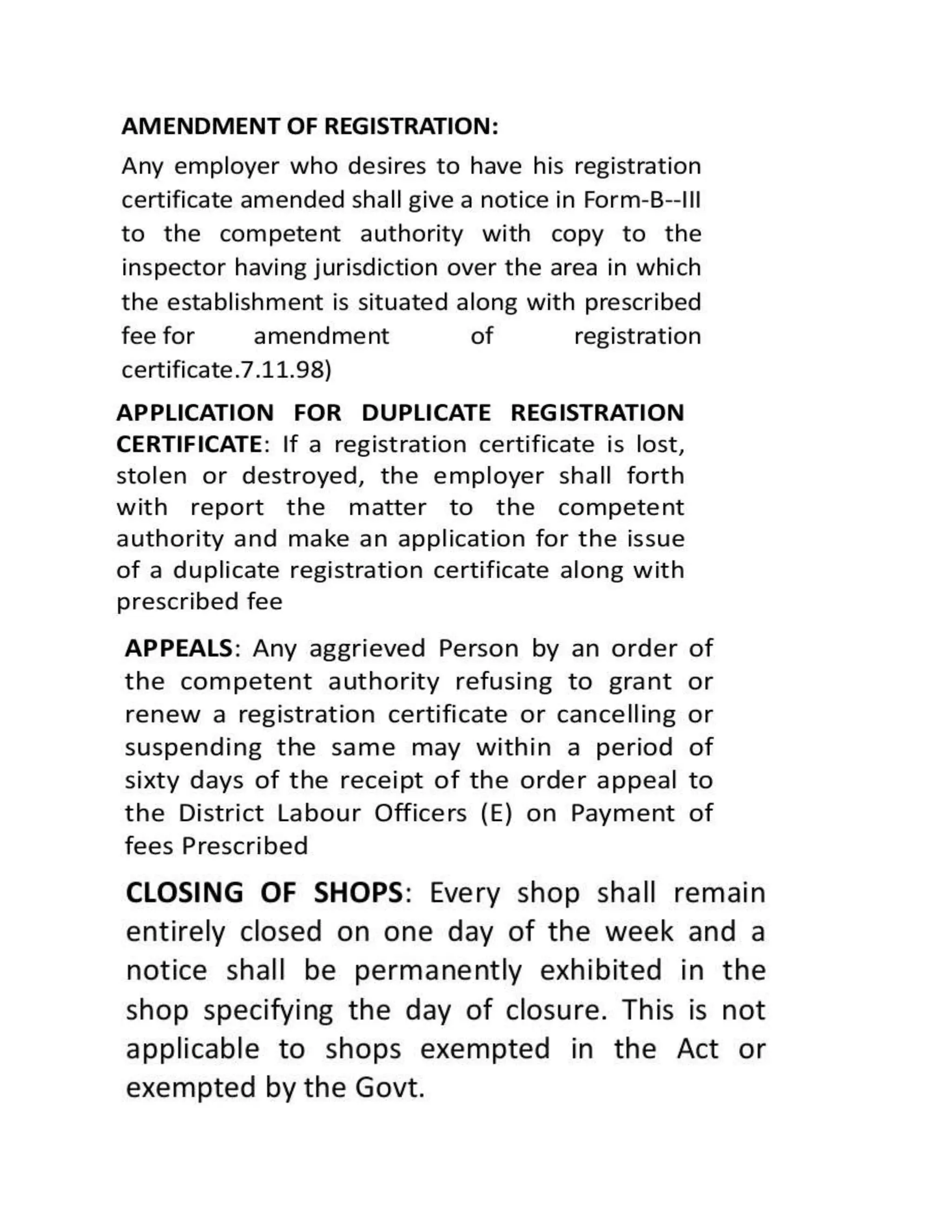 The kerala shops and commercial establishments act | DOCX