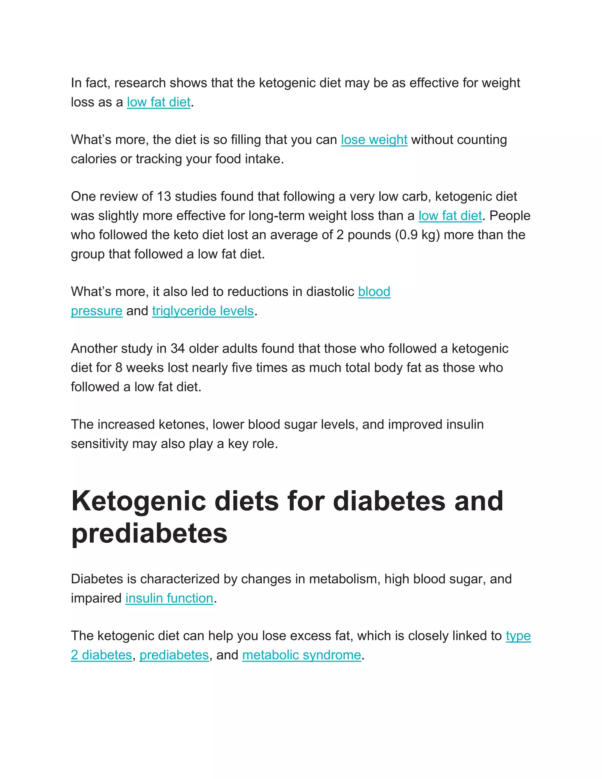 The ketogenic diet | PDF