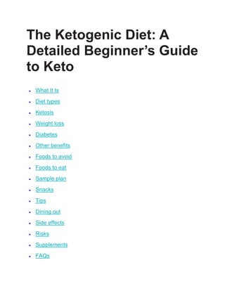 The ketogenic diet | PDF