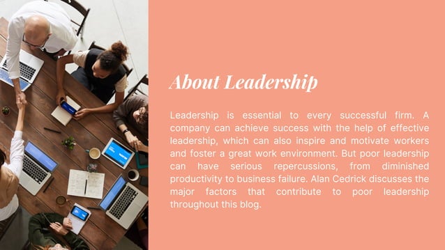 A Look at the Key Causes of Leadership Failures | Alan Cedrick | PPT