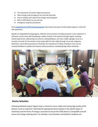 The Key Elements of Successful Lockout Tagout Strategies | PDF