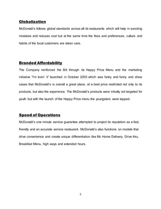 THE KEY FACTORS BEHIND THE SUCCESS OF MC DONALDS IN INDIA | DOCX