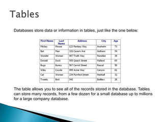 The Key Features Of A Database | PPTX