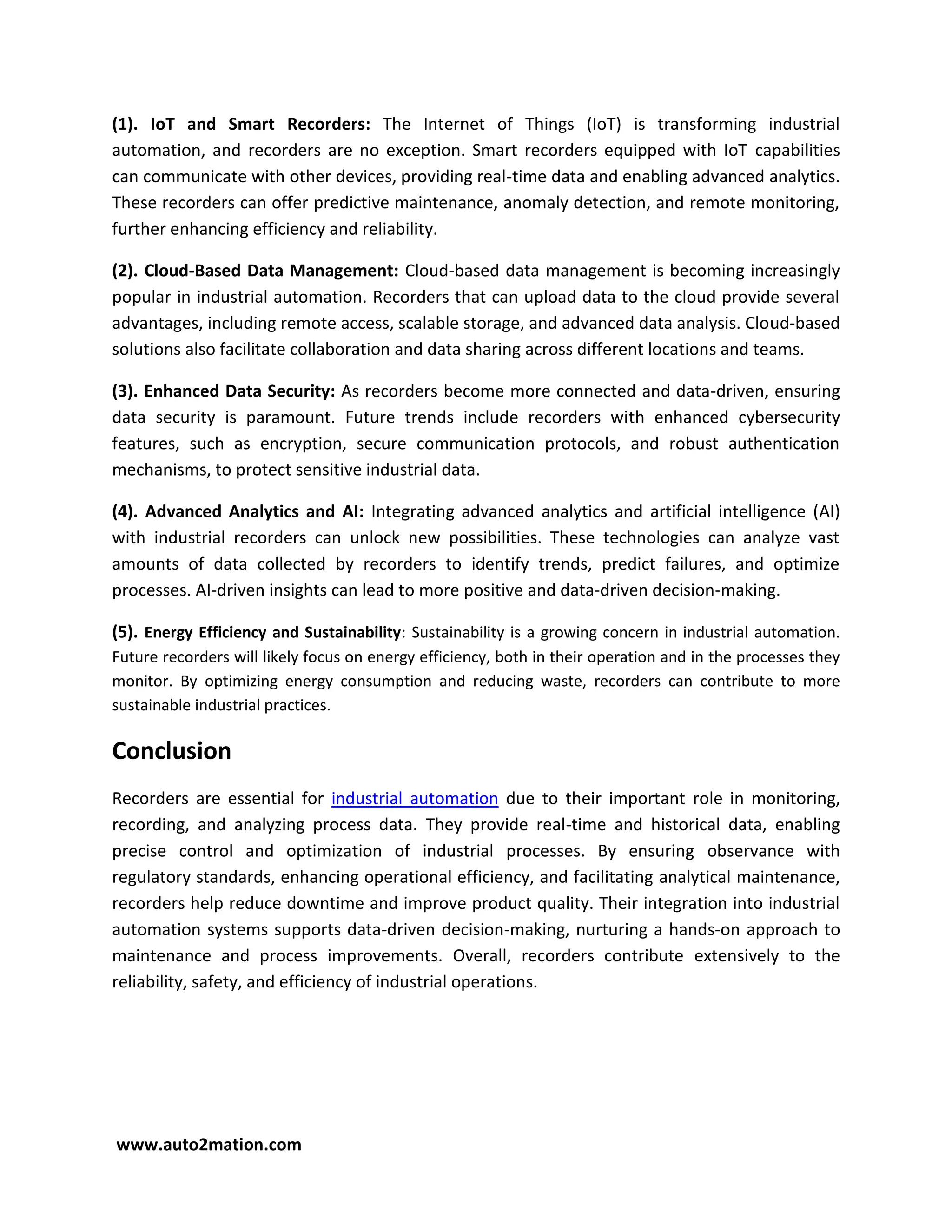 The Key Role of Recorders in Industrial Automation.pdf