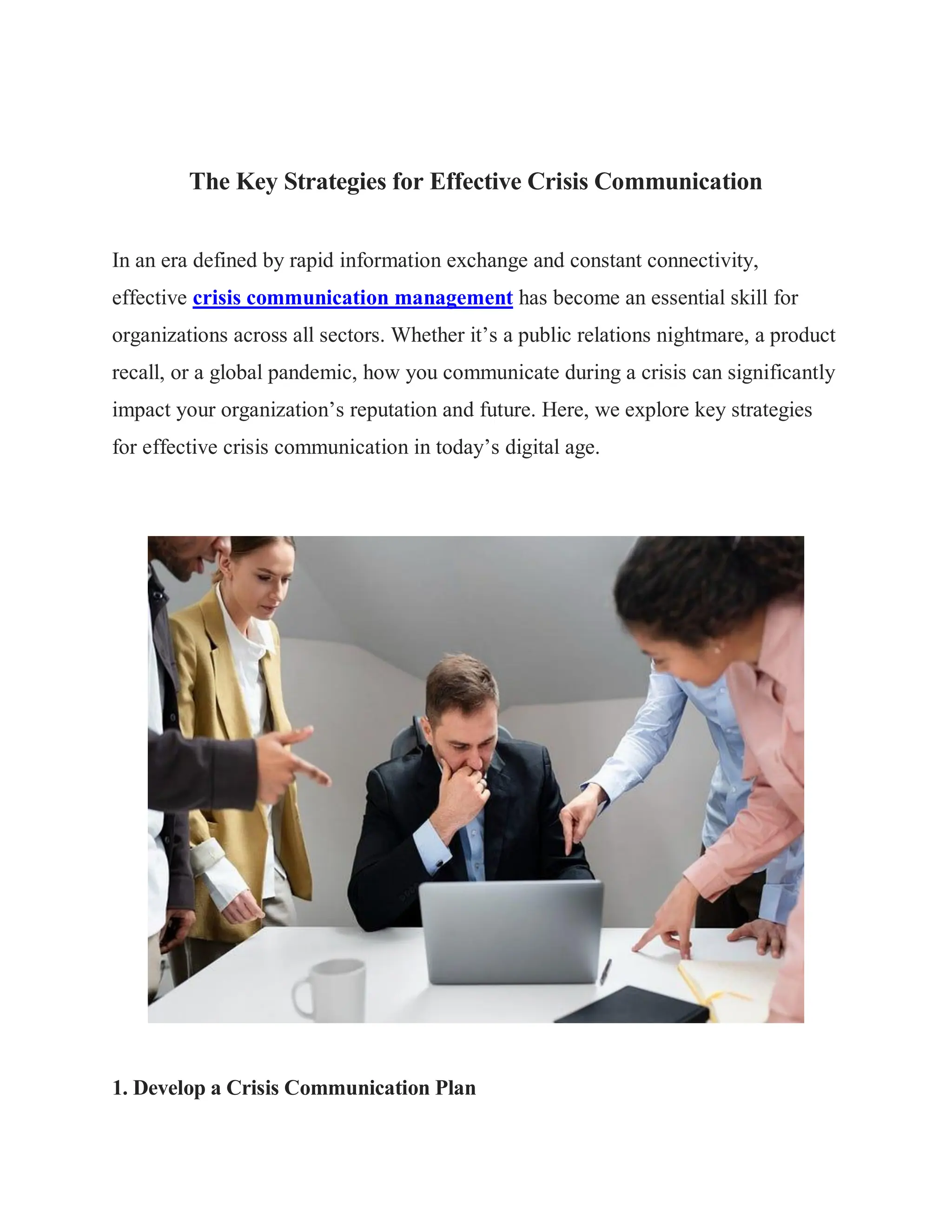 The Key Strategies for Effective Crisis Communication | PDF