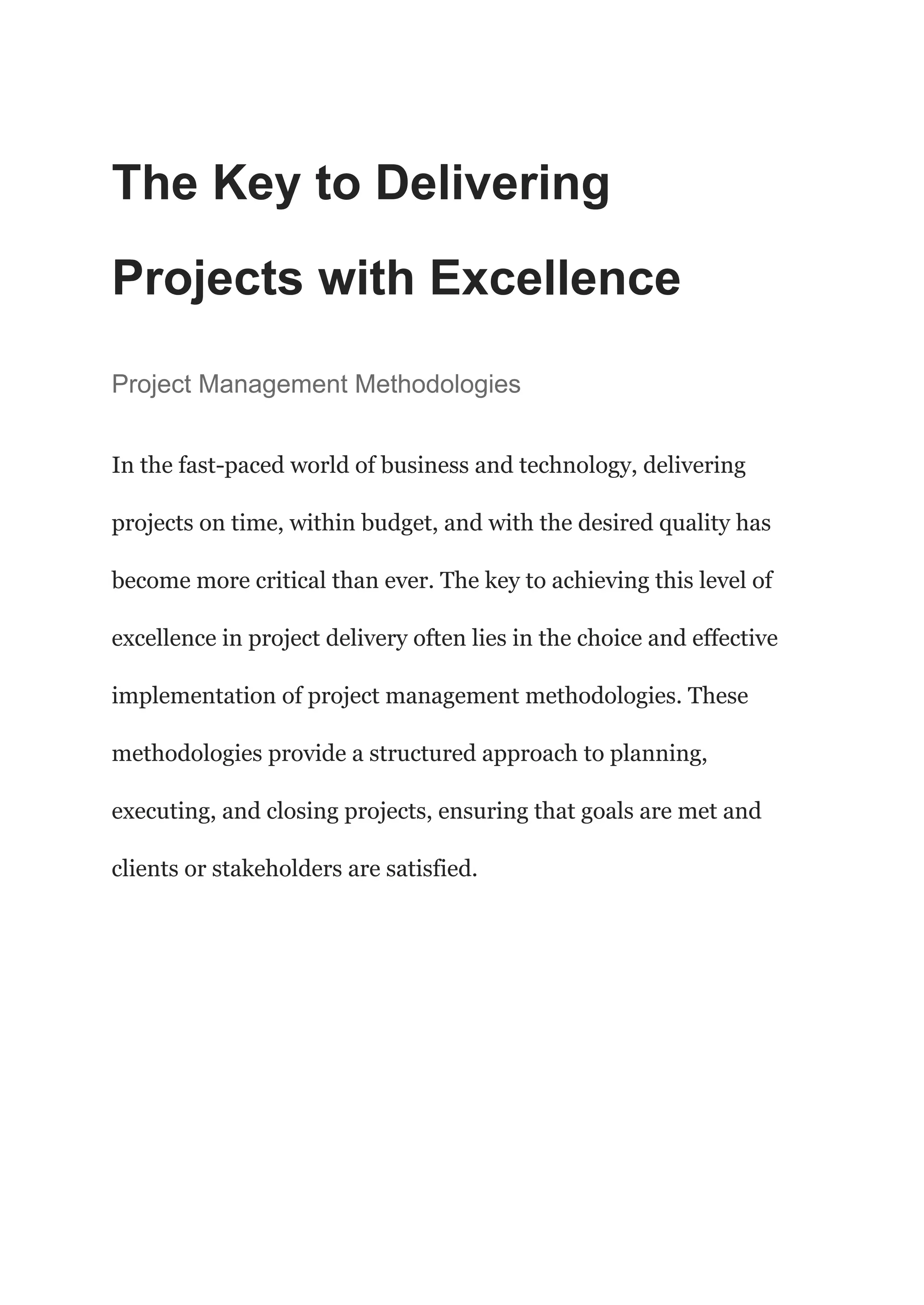 The Key to Delivering Projects with Excellence.pdf
