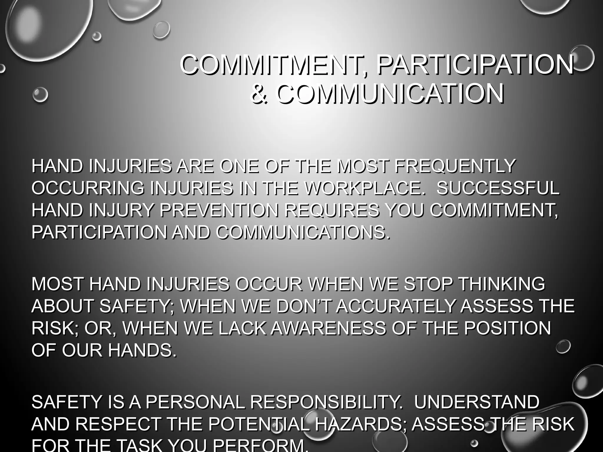 The key to hand injury prevention | PPT