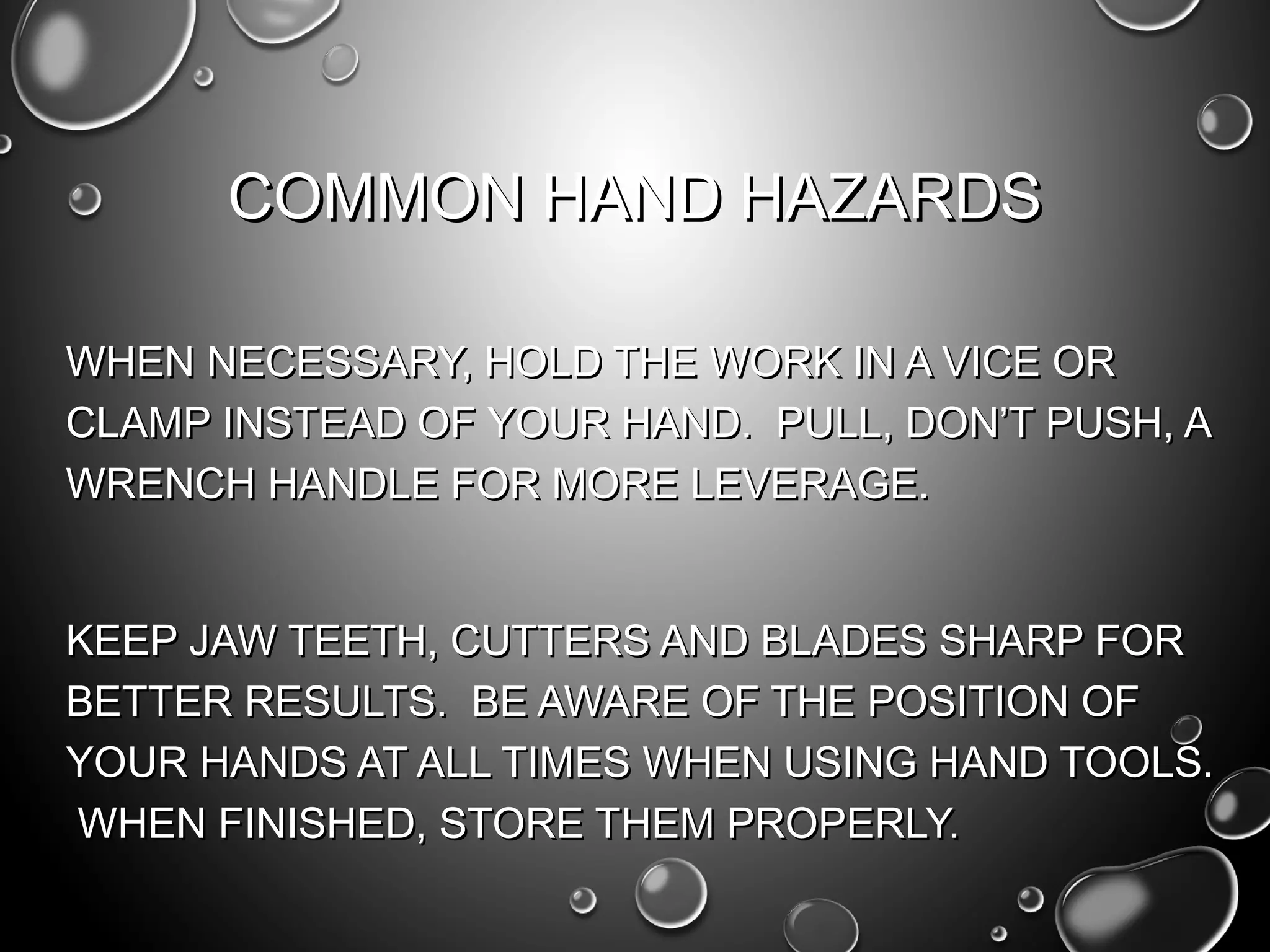 The key to hand injury prevention | PPT