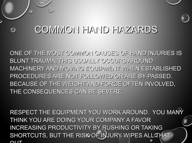 The key to hand injury prevention | PPT