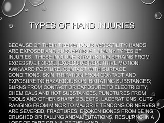 The key to hand injury prevention | PPT