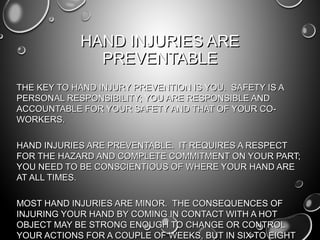 The key to hand injury prevention | PPT