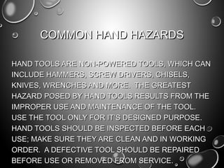 The key to hand injury prevention | PPT