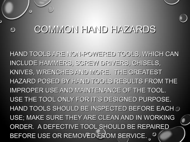 The key to hand injury prevention | PPT