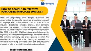 The Key to Reaching Decision Makers Purchasing Directors Email Lists | PPT