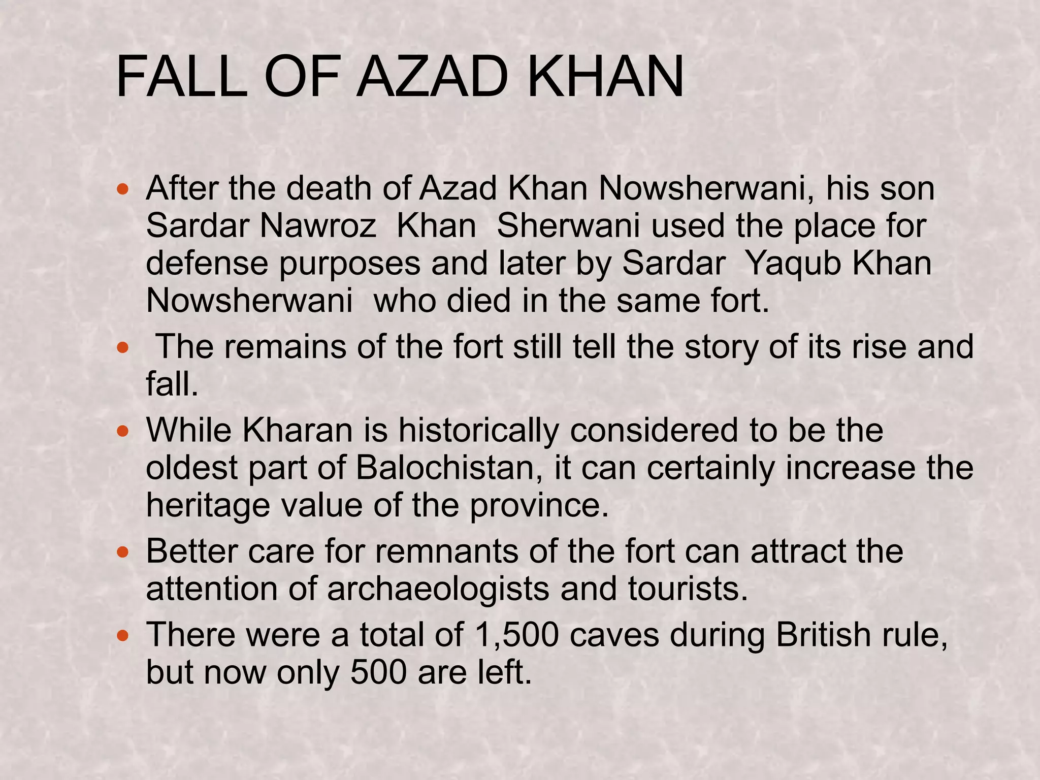 The kharan fort balochistan | PPTX