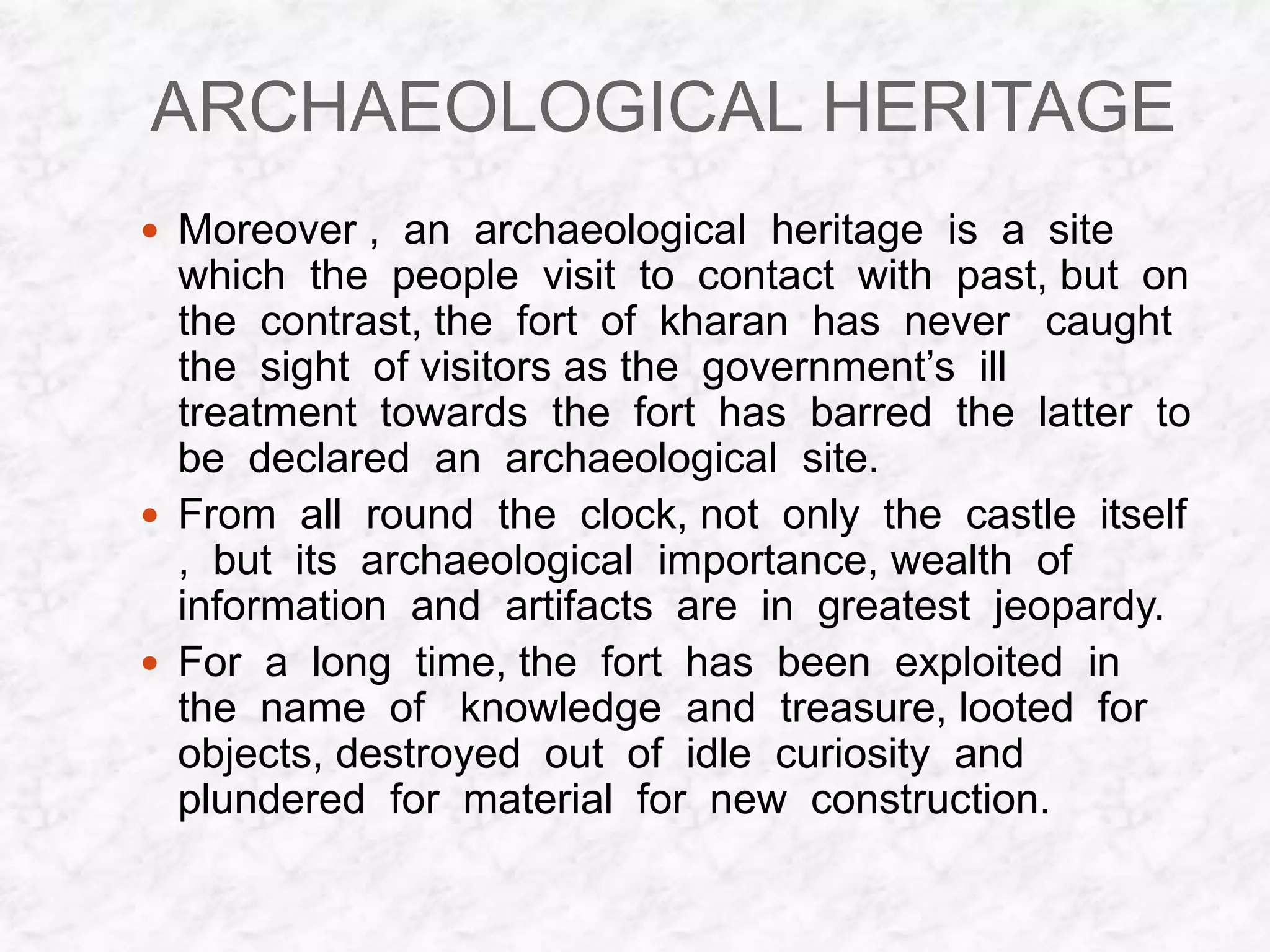 The kharan fort balochistan | PPTX