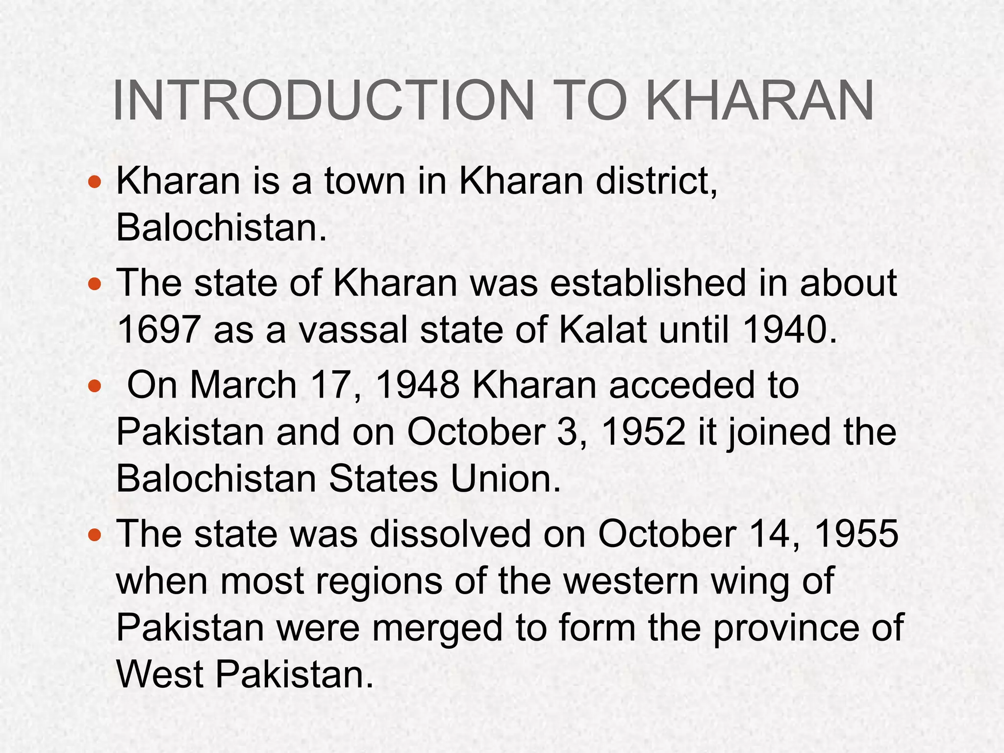 The kharan fort balochistan | PPTX