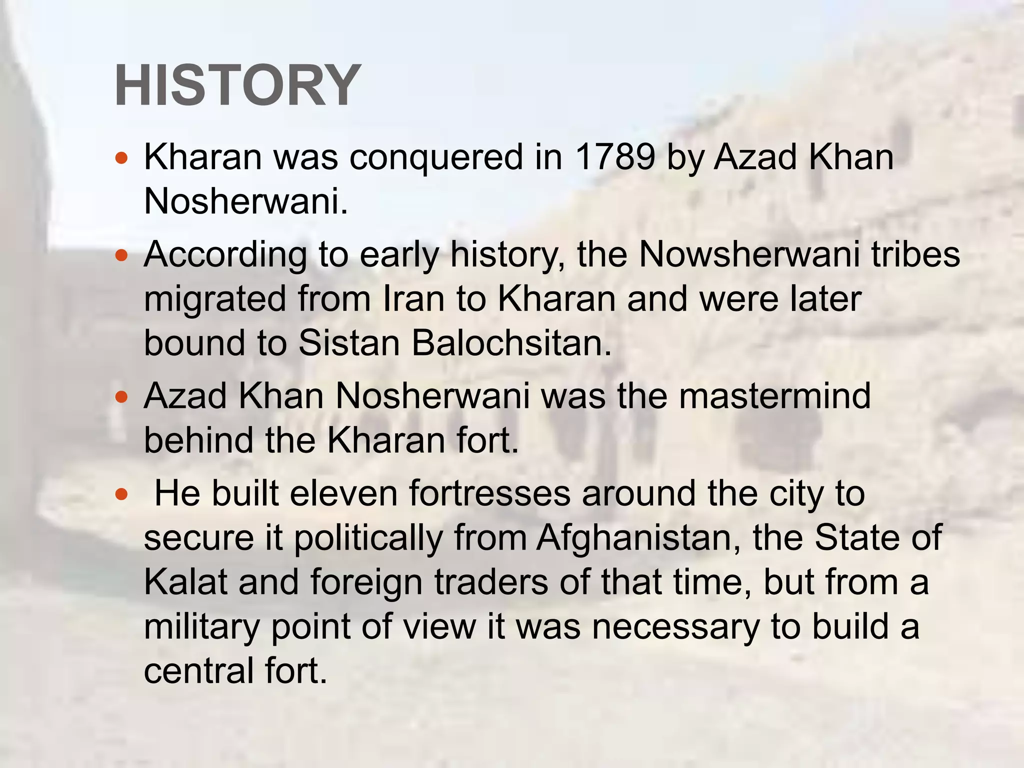 The kharan fort balochistan | PPTX