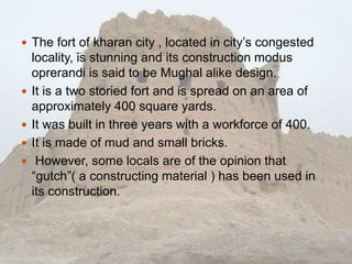 The kharan fort balochistan | PPTX
