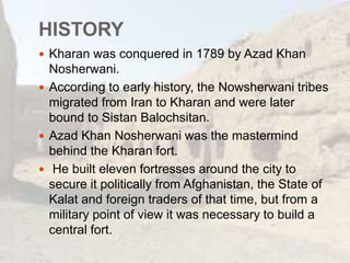 The kharan fort balochistan | PPTX