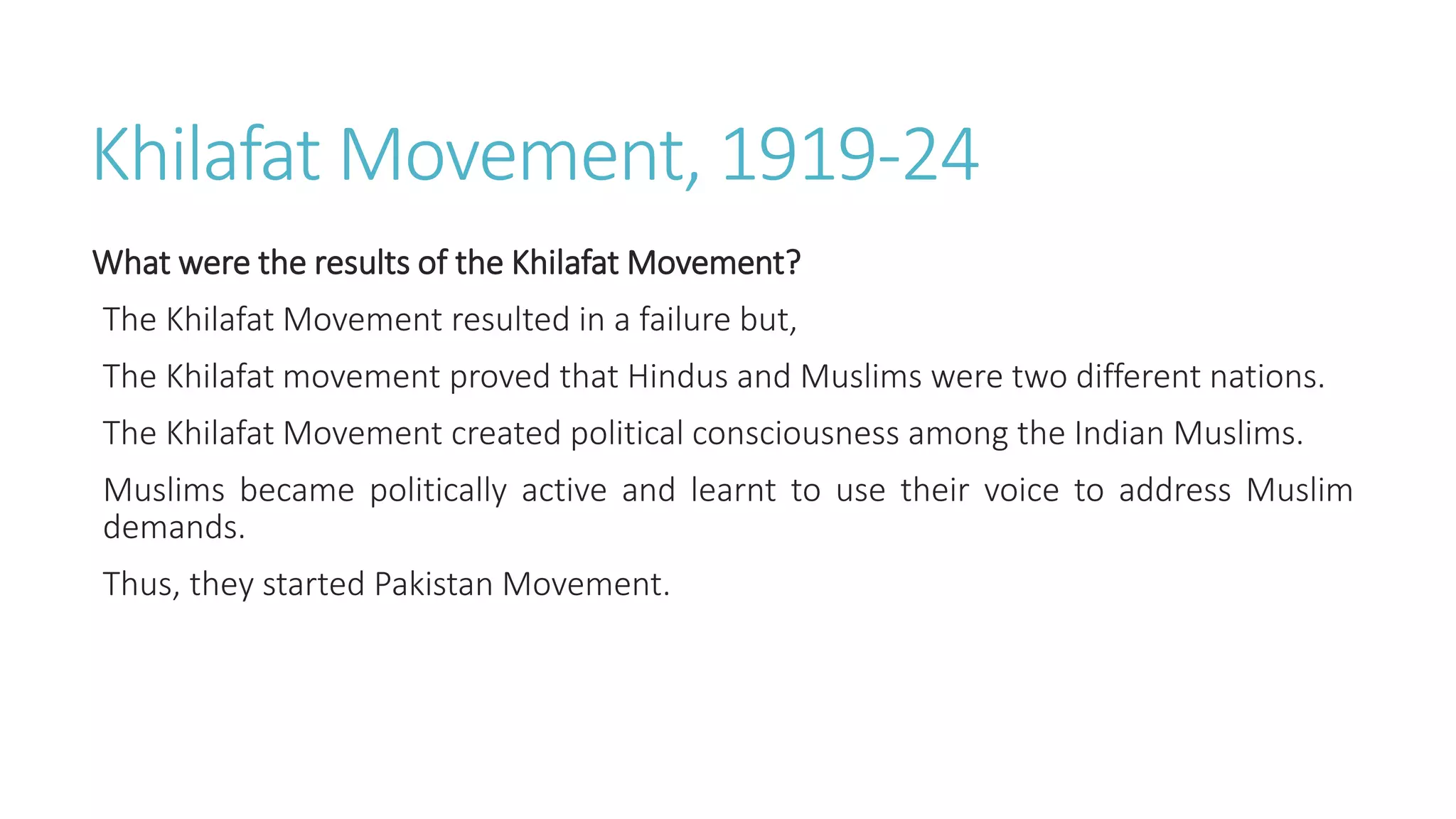 The Khilafat Movement | PPTX