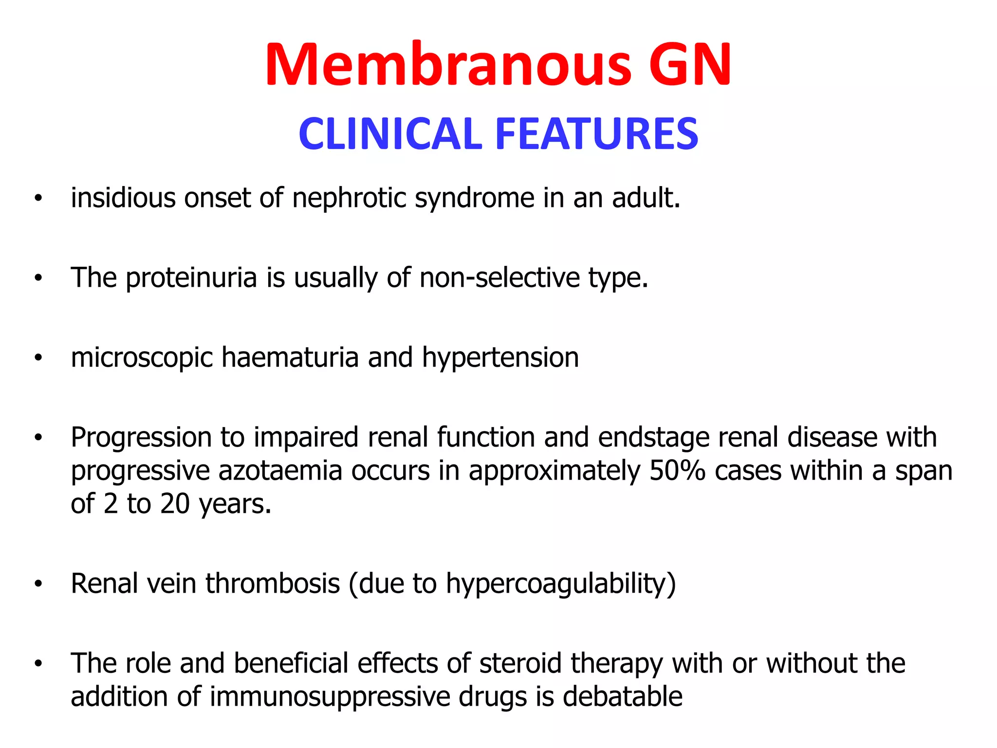 The KIDNEY: SPECIFIC TYPES OF GLOMERULAR DISEASES | PPTX
