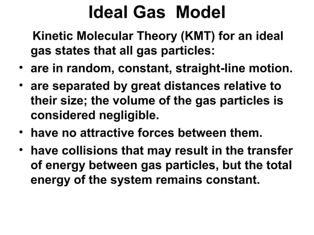 The kinetic theory of gases | PPT | Chemistry | Science