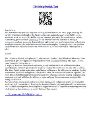 The King-Devick Test | PDF