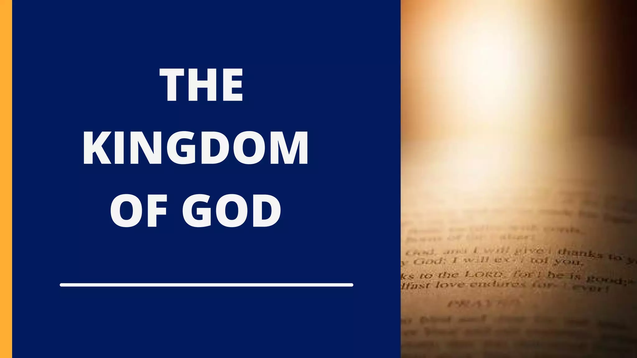 Slideshow: What Is The Kingdom Of God Look Like? | PDF