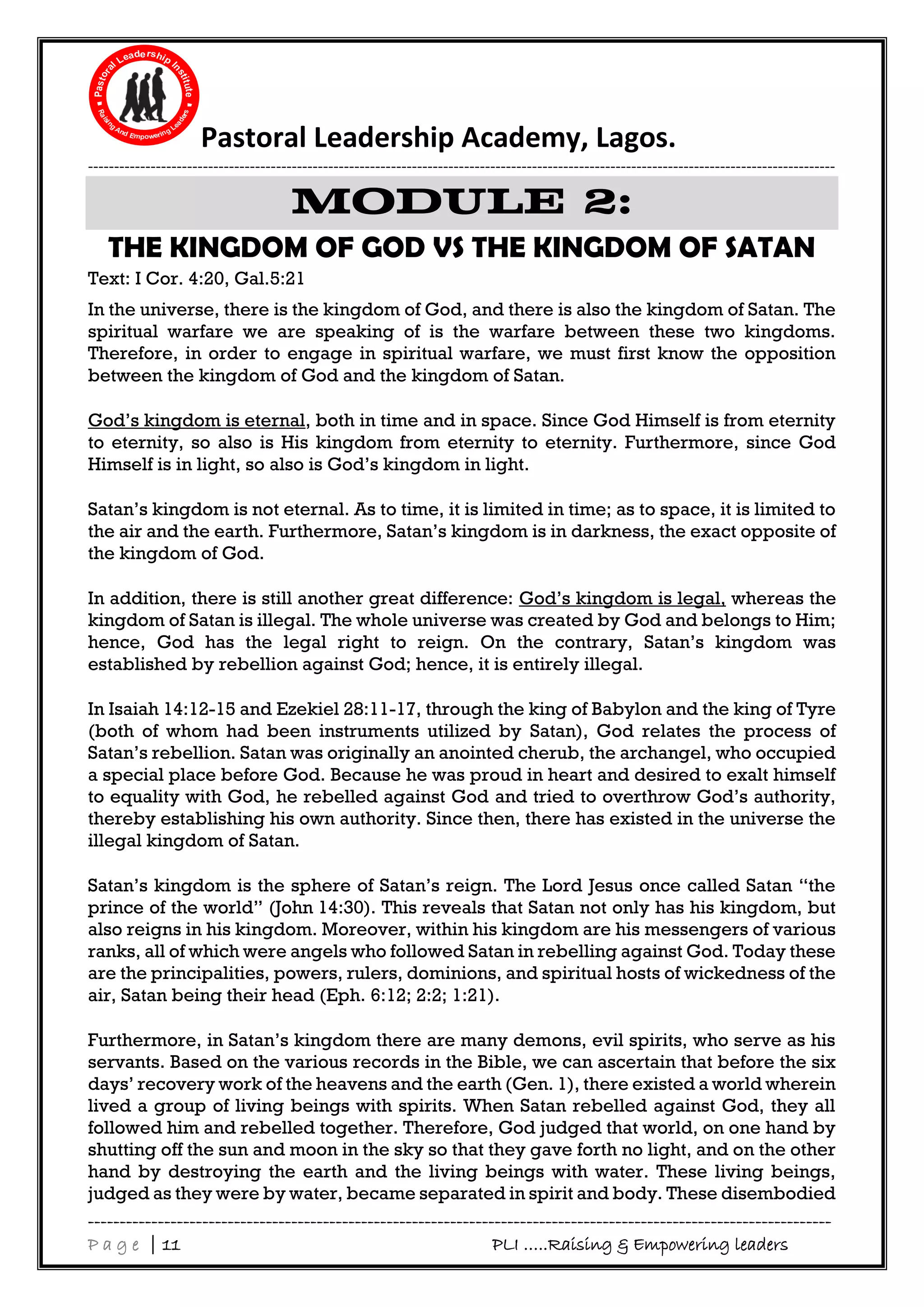 The Kingdom of God Modules | PDF