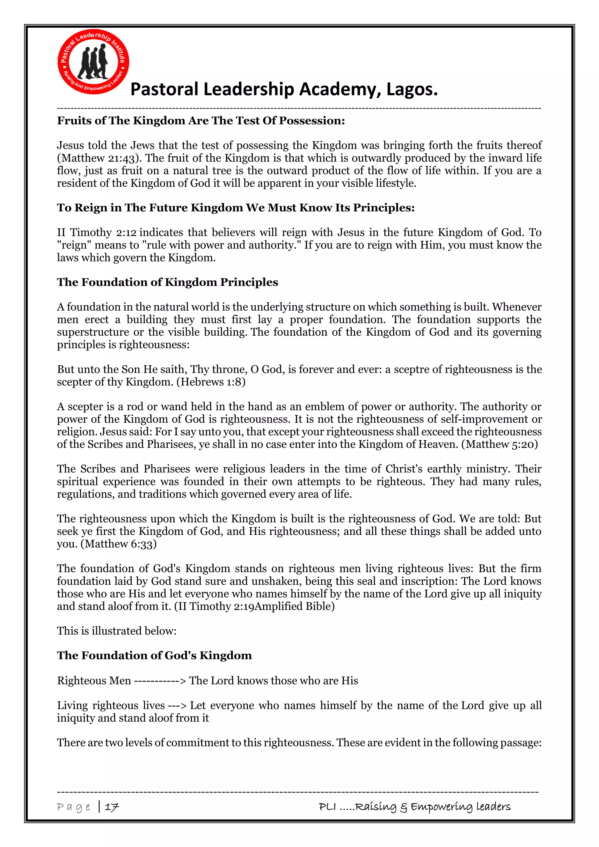 The Kingdom of God Modules | PDF