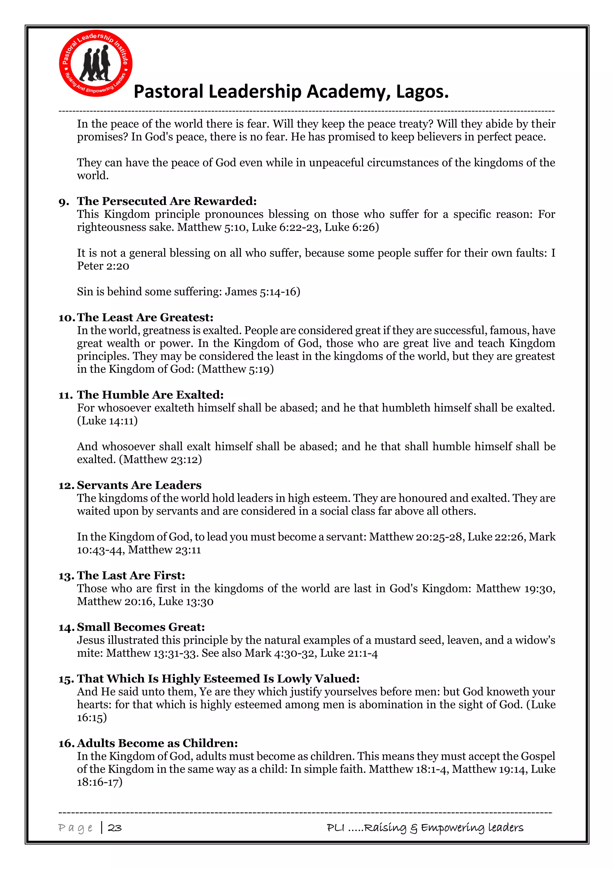 The Kingdom of God Modules | PDF