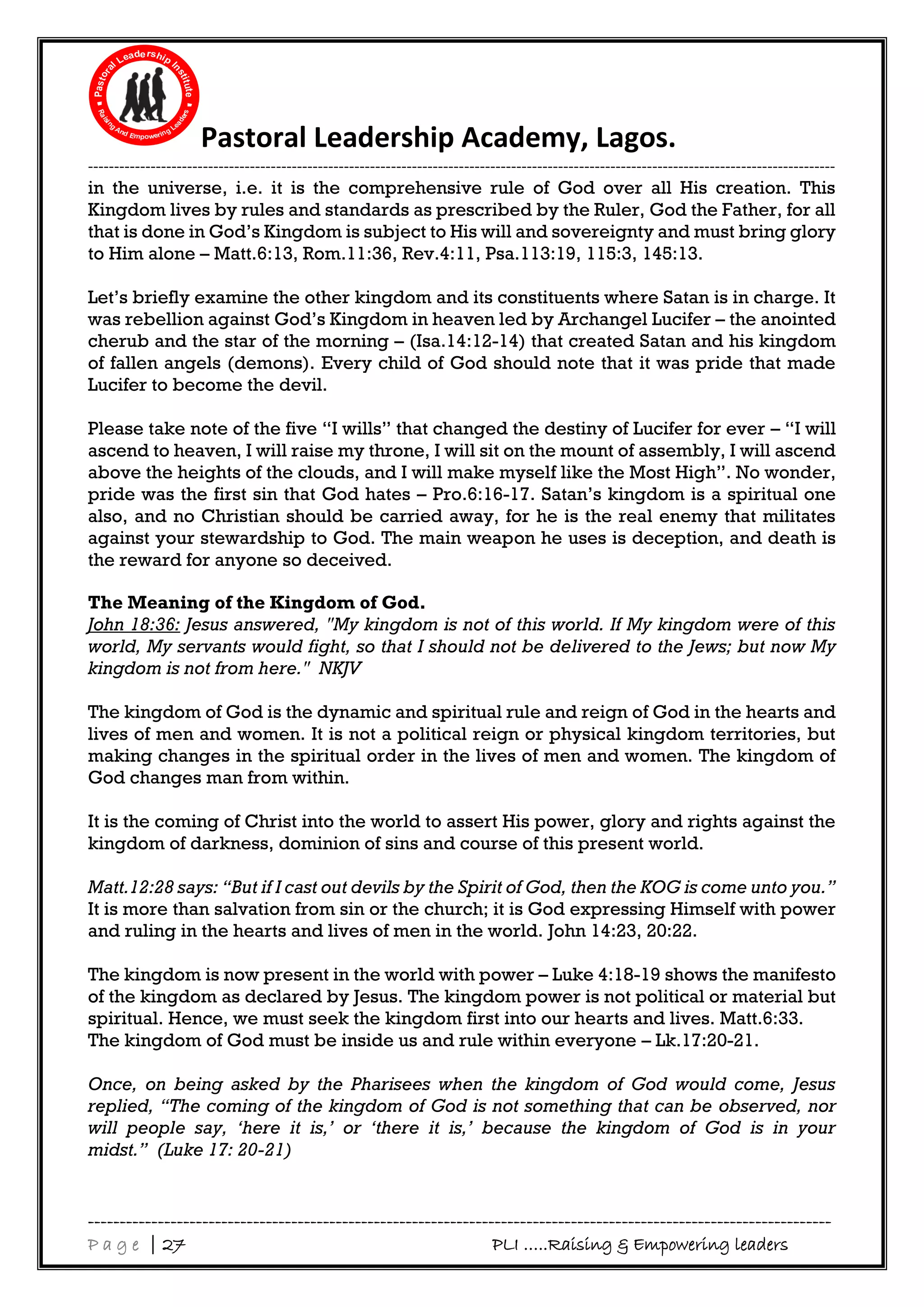 The Kingdom of God Modules | PDF