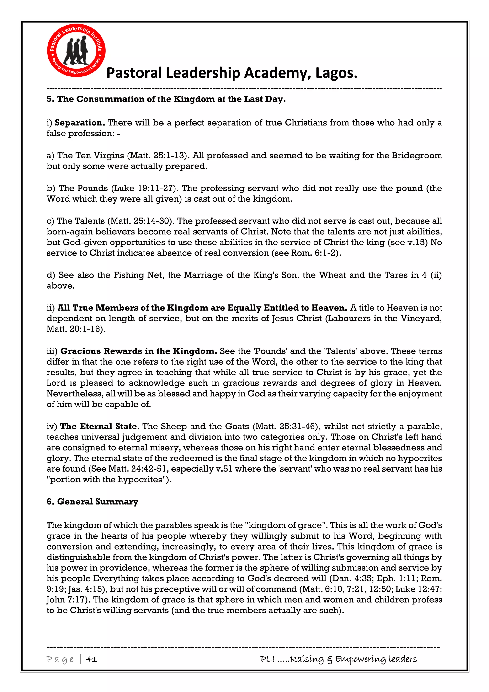 The Kingdom of God Modules | PDF