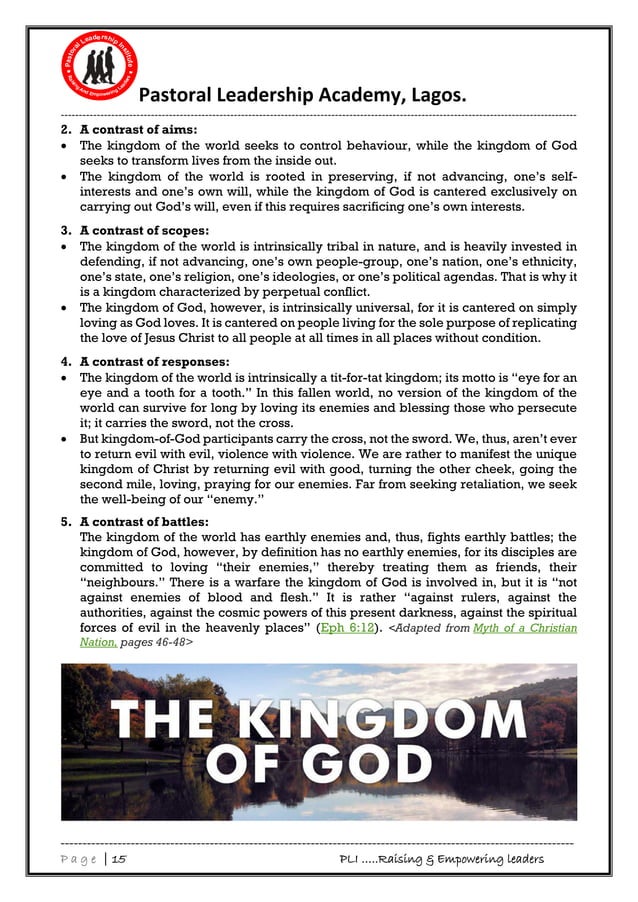 The Kingdom of God Modules | PDF
