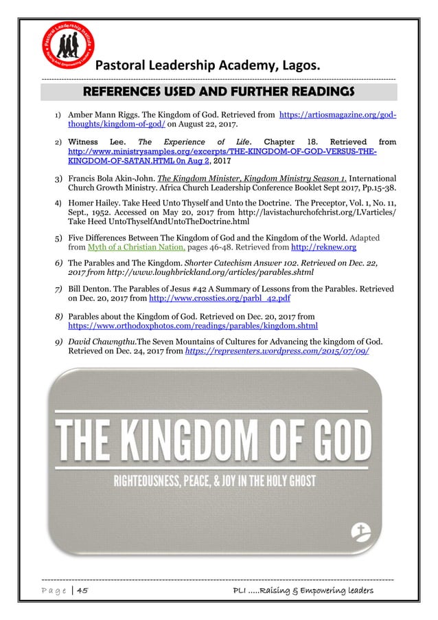 The Kingdom of God Modules | PDF