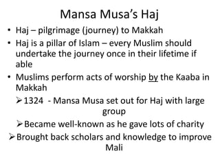 Gr7 History The kingdom of mali share | PPTX