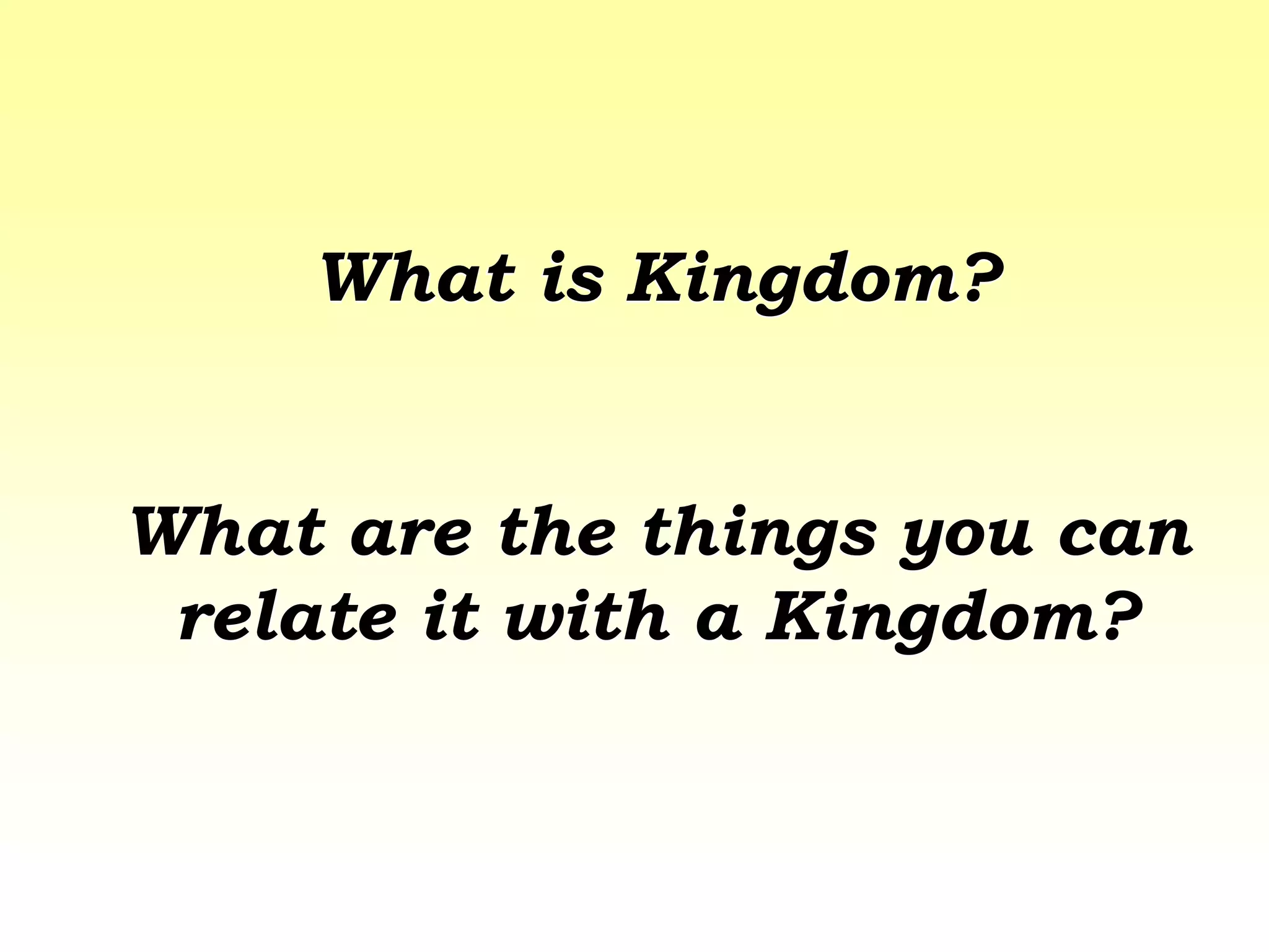 The Kingdom Thinking | PPT