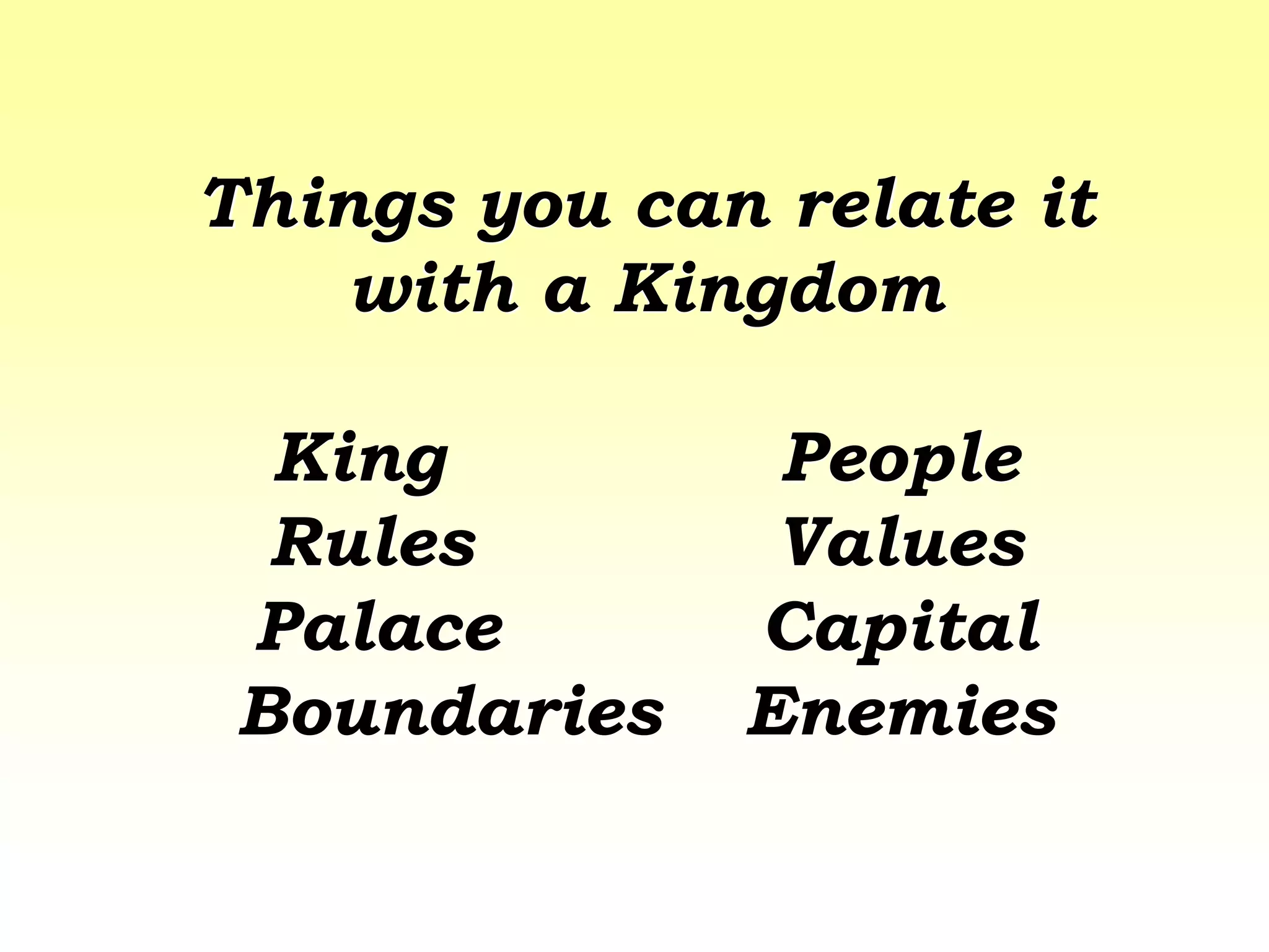 The Kingdom Thinking | PPT