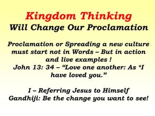 The Kingdom Thinking | PPT