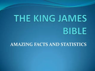 Amazing Bible Facts and Statistics | PPTX