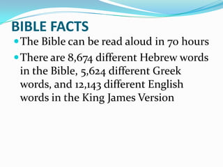 Amazing Bible Facts and Statistics | PPTX