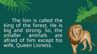 THE KING OF THE FOREST AND HIS THREE ADVISERS.pptx