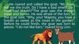 THE KING OF THE FOREST AND HIS THREE ADVISERS.pptx