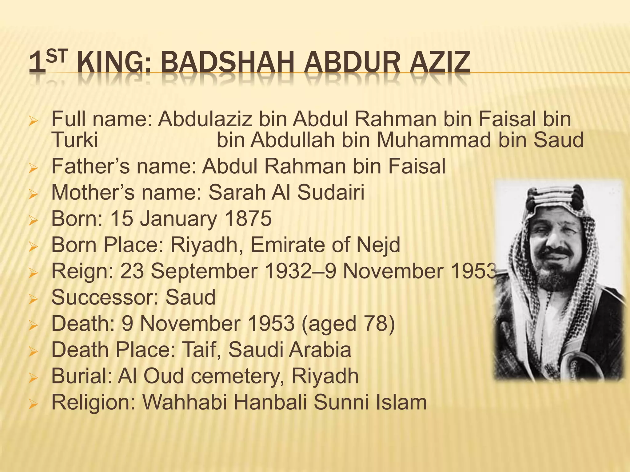 The kings of saudi arabia | PPTX