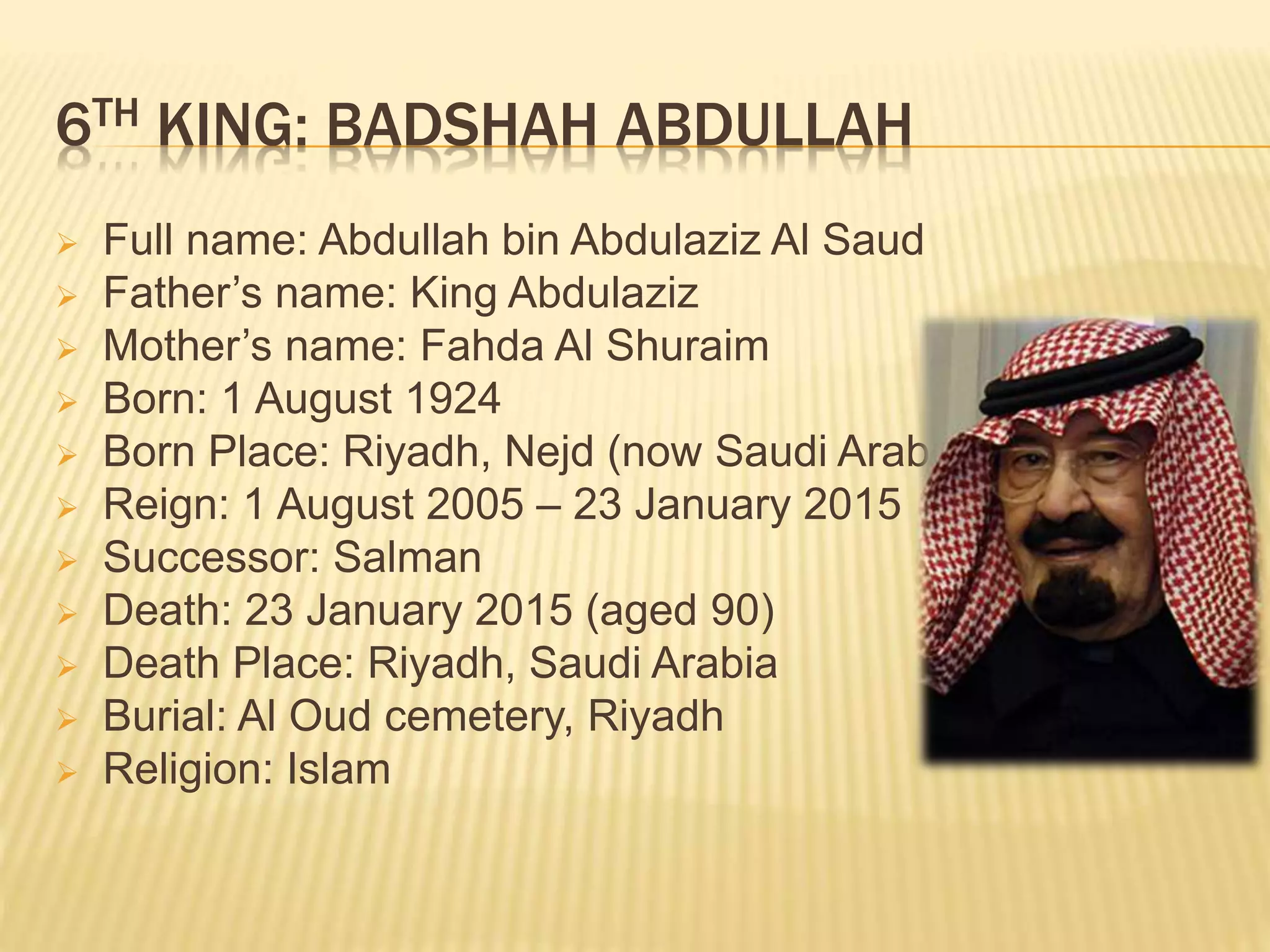 The kings of saudi arabia | PPTX