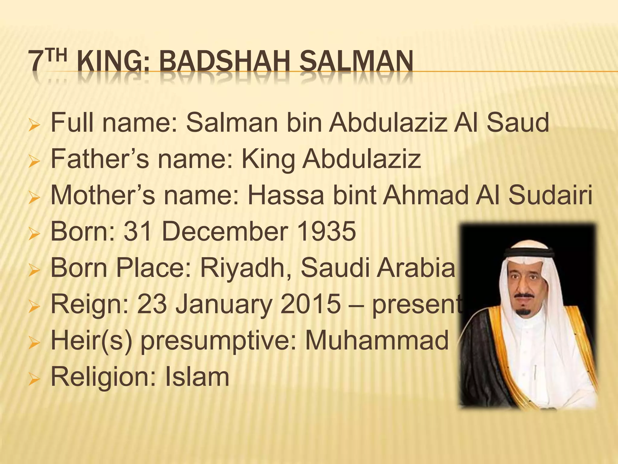 The kings of saudi arabia | PPTX