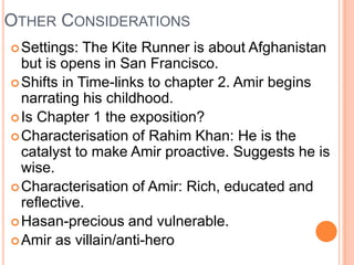 Form, Structure and Language in chapter 1 of The Kite Runner | PPTX