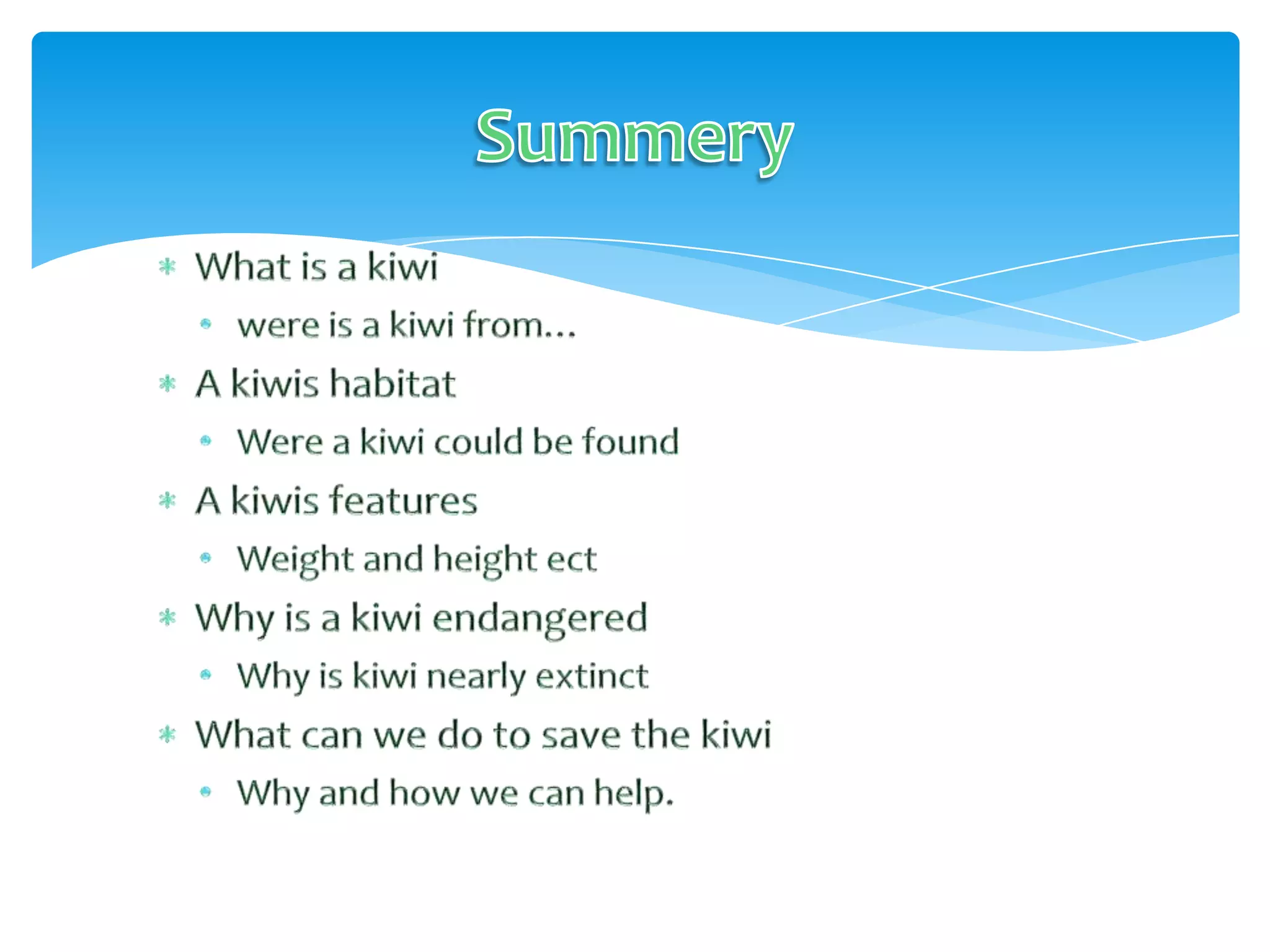 The kiwi presentation | PPTX