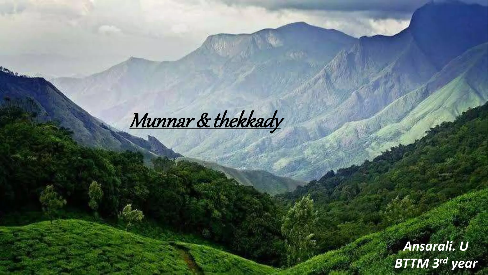 Thekkady and munnar | PPTX